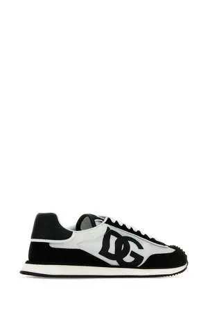 Dolce & Gabbana Two-tone Mesh And Suede Dg Aria Sneakers