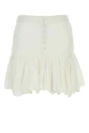 Isabel Marant Étoile Cotton Blend Daneen Mini Skirt - White