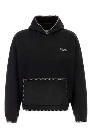 FOUND Cotton Oversize Sweatshirt - Black
