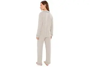 Eberjey Gisele Printed The Long Pj Set Pajama Sets Hourglass Sunbeam/navy - Beige