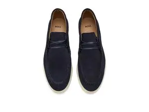 BOSS Sienne Wallaby Ankle Boots With Moc Toe - Blue