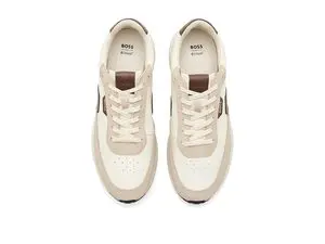 BOSS Vinston Low Profile Leather Sneakers Shoes - Tan