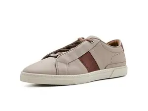 BOSS Two Tone Leather Lace-up Sneakers - Beige