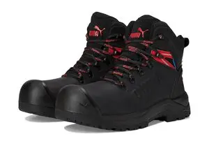 PUMA SAFETY Iron Hd Mid Astm Eh Wp Sr Work Boots - Black
