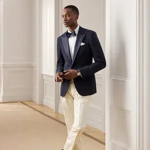 Ralph Lauren Gregory Hand-tailored Tuxedo Trouser - Ivory