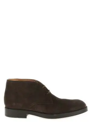 TOD'S Suede Lace-up Ankle Boots - Brown