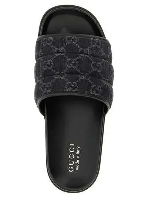 Gucci Gg Denim Slides