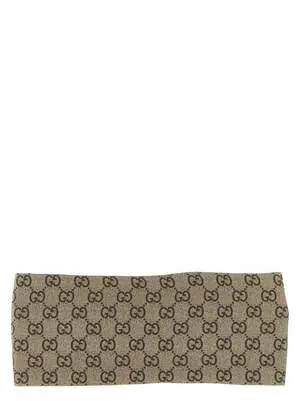 Gucci GUCCI GG Printed Silk Twill Headband Cream