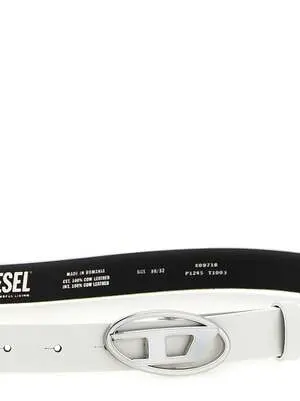 DIESEL® B-1dr 25' Leather Belt With Oval D Buckle
