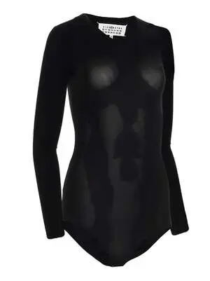 MAISON MARGIELA Long Sleeves Crew Neck Bodysuit