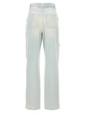 GOLDEN GOOSE Kim Jeans With Crystal Embellishment