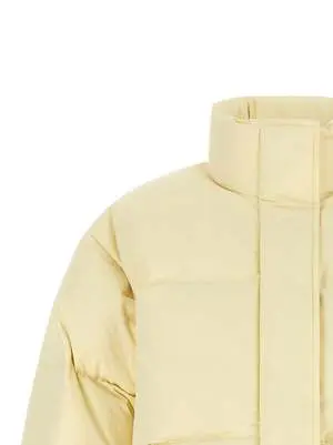 JIL SANDER Technical Fabric Quilted Down Jacket - Cream