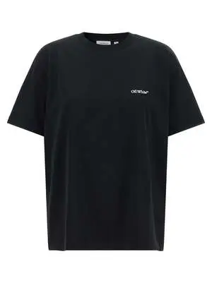 Off-White Arrow Out Flower" Cotton T-shirt - Black