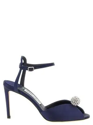 JIMMY CHOO Sacora Embellished Stiletto Sandals - Blue