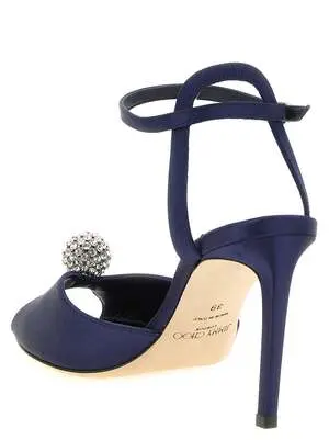 JIMMY CHOO Sacora Embellished Stiletto Sandals - Blue