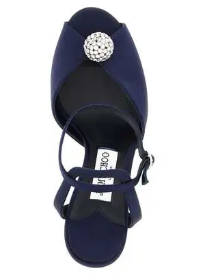 JIMMY CHOO Sacora Embellished Stiletto Sandals - Blue