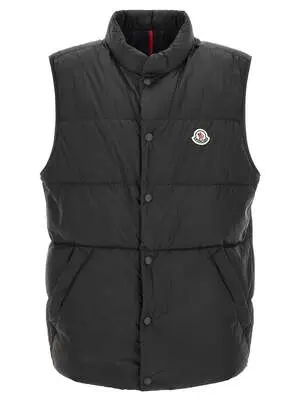Moncler Tuquerouye' Puffer Vest With Goose Down Padding - Black