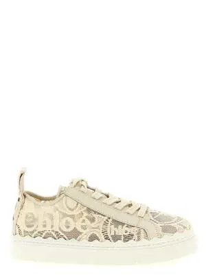 Chloé CHLOE Lauren Lace Low-Top Sneakers Cream