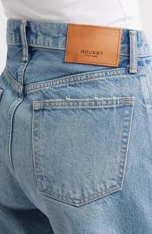 Moussy Vintage Harrisburg High Waist Denim Shorts