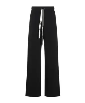 Max Mara Bali Wide-leg Drawstring Pants - Black