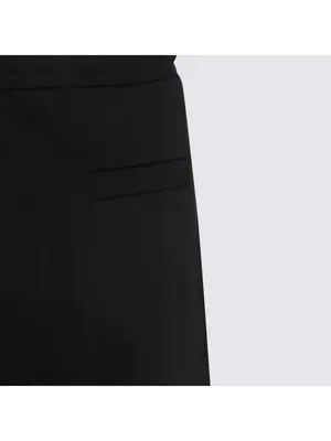 Max Mara Bali Wide-leg Drawstring Pants - Black