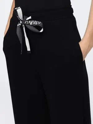 Max Mara Bali Wide-leg Drawstring Pants - Black