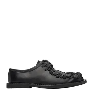 Camper Eki Braided Leather Loafers - Black