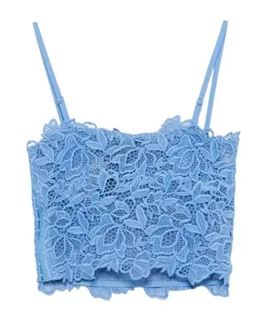Ermanno Scervino Lace-overlay Bustier Top