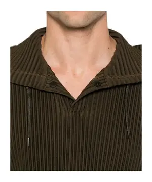 Issey Miyake Homme Plissé Plissé-effect Drawstring Hoodie