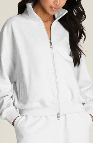 Wilson Two Way Zip Stretch Cotton Blend Sweatshirt - Cloud Heather