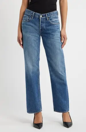 Moussy Vintage Straight Leg Jeans - Blue