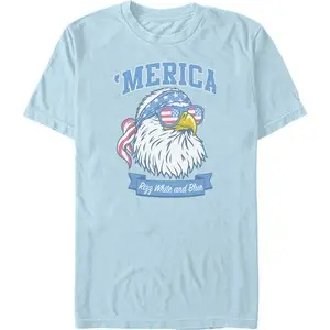 LOST GODS America Cool Bald Eagle Graphic T-shirt