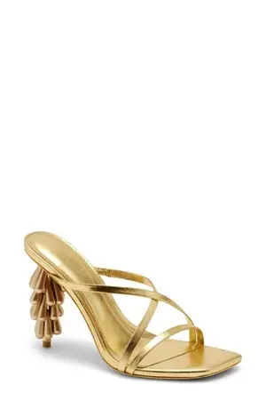 Cult Gaia Sage Leather Sandal - Brass