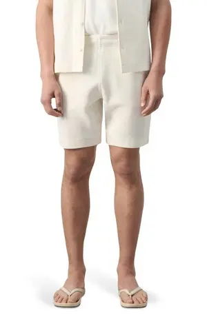 Mango Slim Fit Cotton Waffle Pull-on Shorts