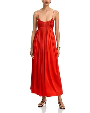 Tove Katrine Scoop Neck Sleeveless Dress - Red