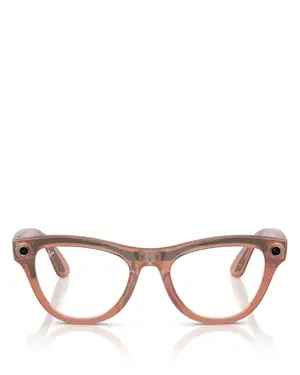RAY-BAN META Transition Cat Eye Meta Ai Glasses, 52mm