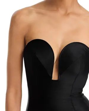 Rabanne Structured Heart Bustier Midi Dress