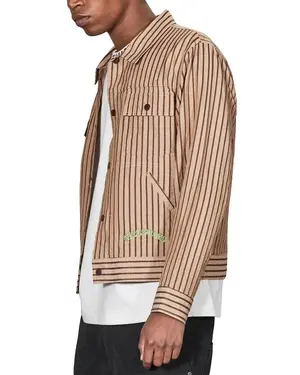 PLEASURES Cat Mirror Stripe Trucker Jacket