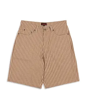 PLEASURES 7 Cat Mirror Stripe Shorts