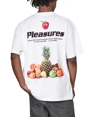 PLEASURES Fruit Delivery Logo Graphic T-shirt