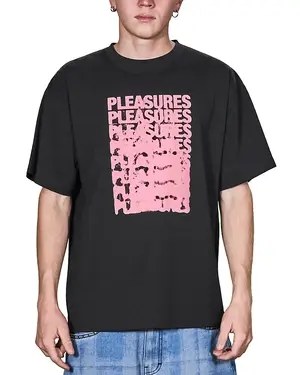 PLEASURES Immolate Logo Graphic T-shirt - Black