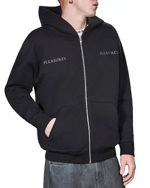 PLEASURES Spine Graphic Full Zip Hoodie