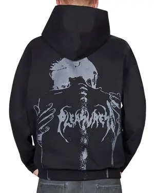 PLEASURES Spine Graphic Full Zip Hoodie