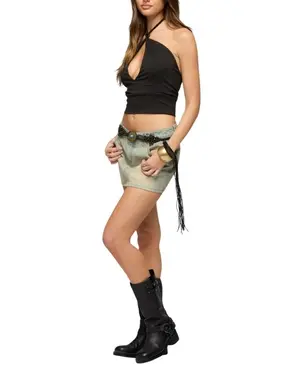 EDIKTED Halter Neck Cutout Top