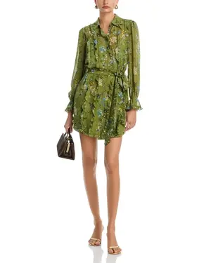 Cinq À Sept Estelle Windswept Floral Dress