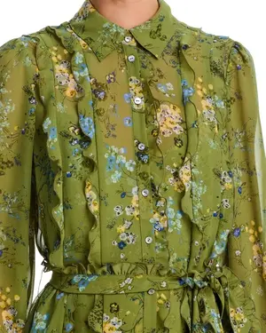Cinq À Sept Estelle Windswept Floral Dress