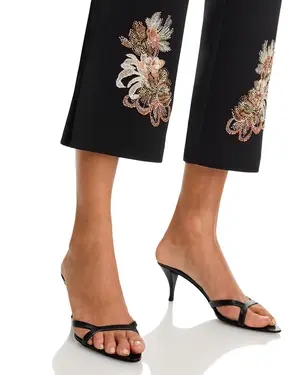 Cinq À Sept Floral Border Cropped Kerry Pants