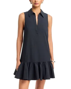 Cinq À Sept Sleeveless Collared Dress With Ruffled Hem