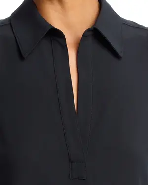 Cinq À Sept Sleeveless Collared Dress With Ruffled Hem