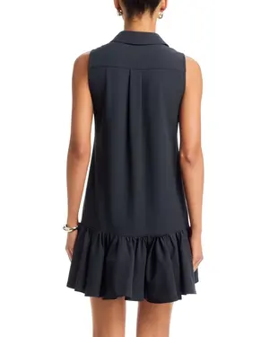 Cinq À Sept Sleeveless Collared Dress With Ruffled Hem
